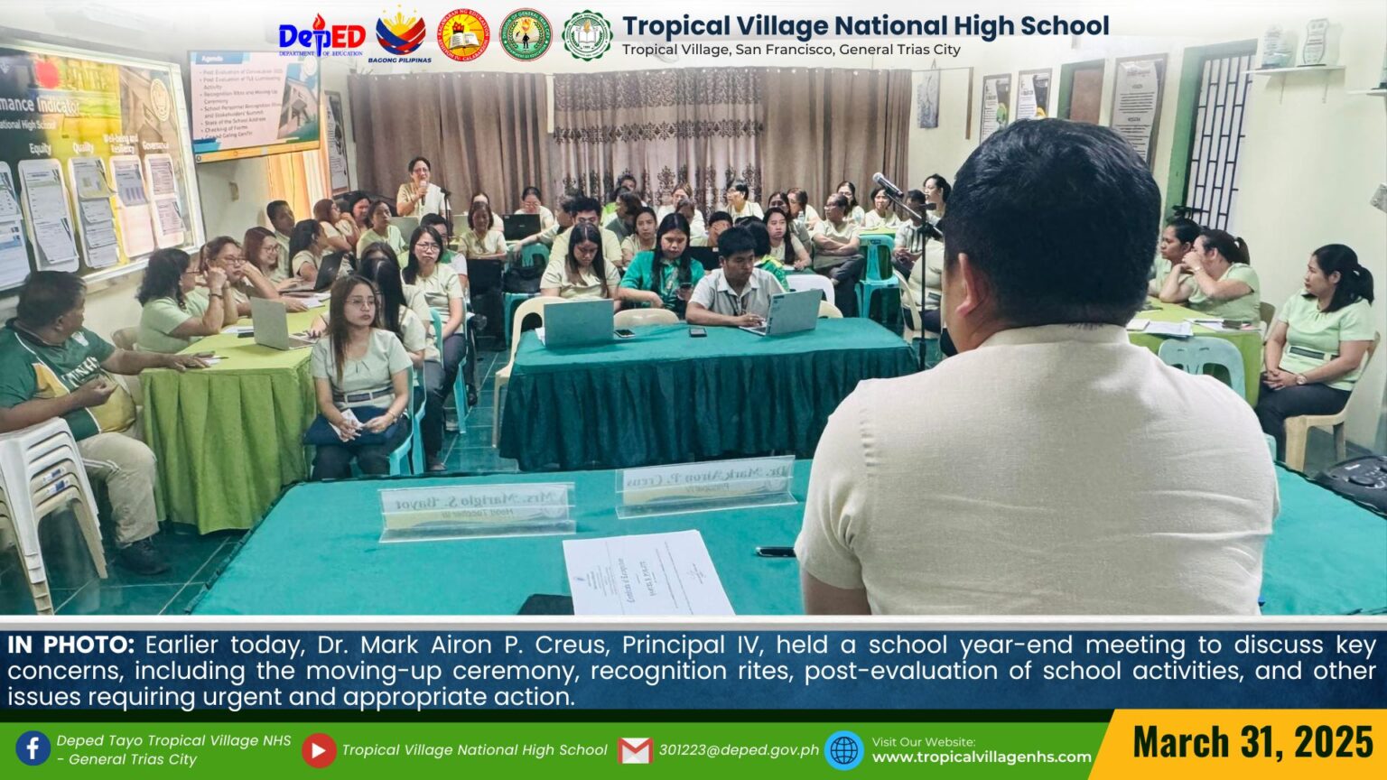 In Photos – March - Tropical Village National High School